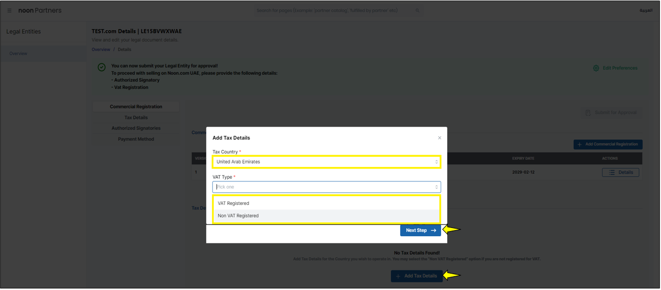 Seller Registration Process