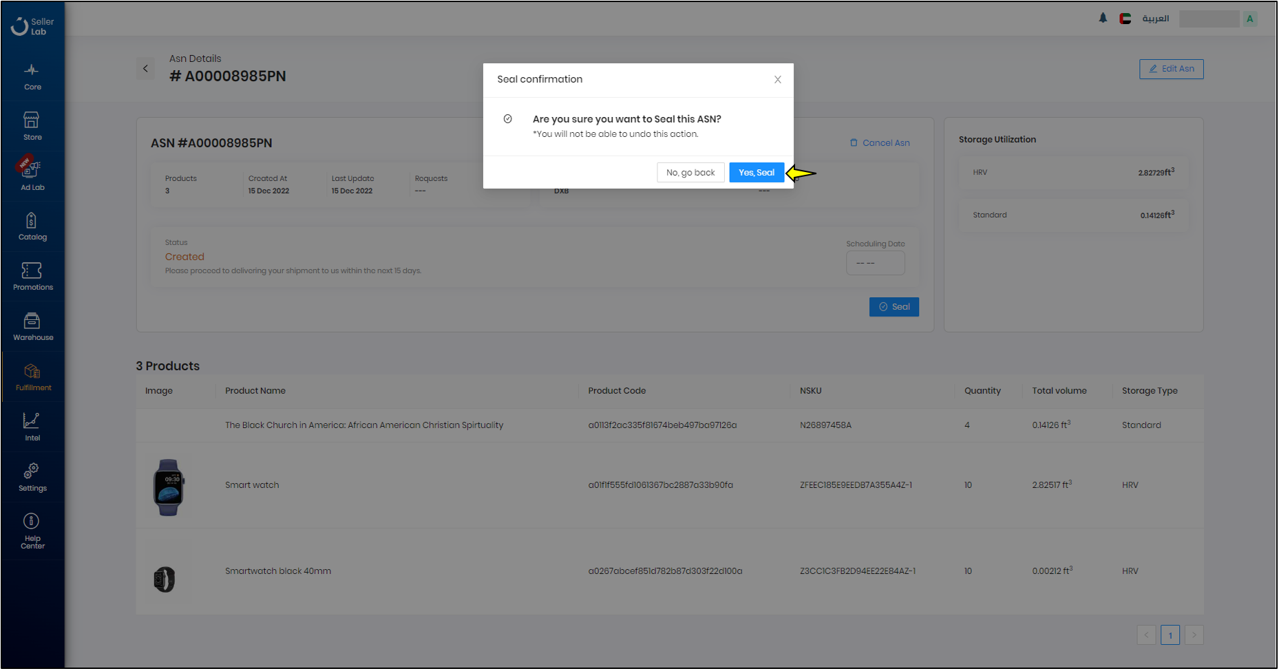 FBN Storage and Inventory Transfers