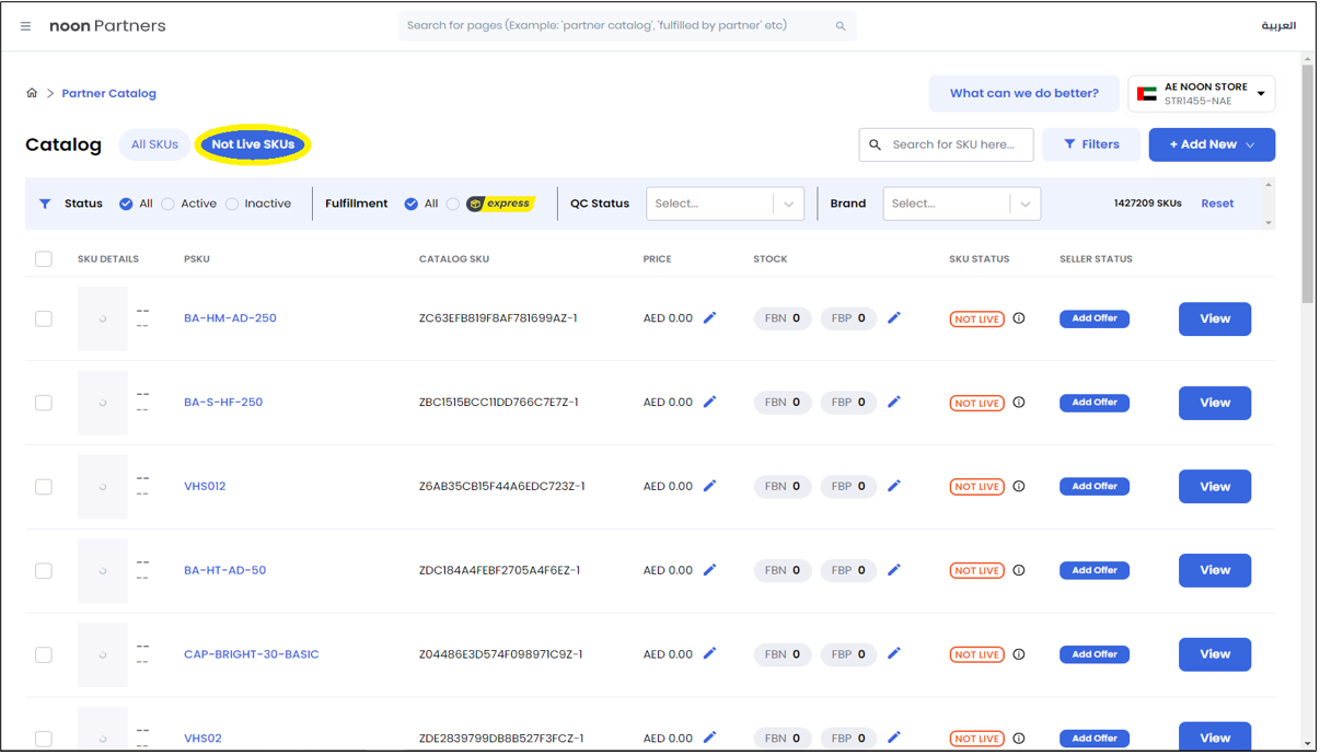 How to search for items in the Partner Catalog
