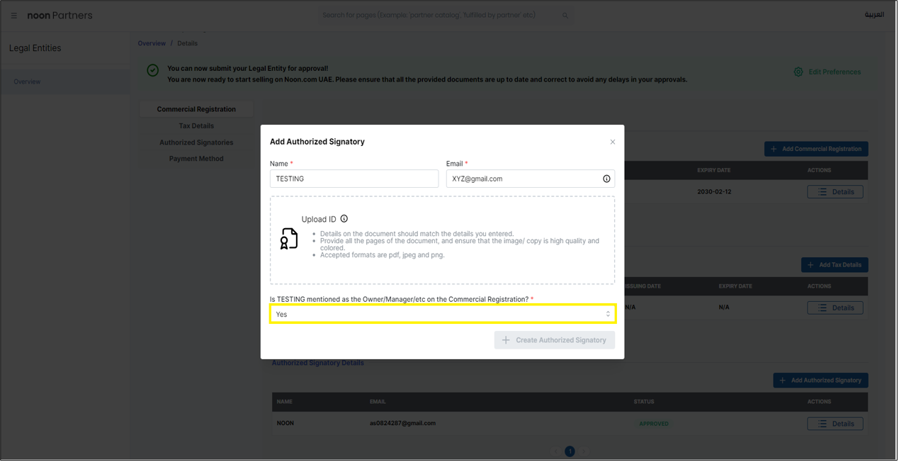 Seller Registration Process